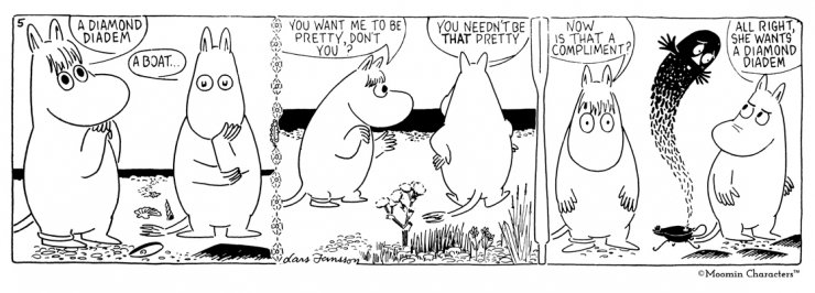 Moomin comics art style - The boundaries between the panels in Moomin ...