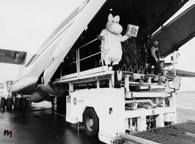 Two aircrafts full of Moominhouses by Martinex - 90s Archive photos