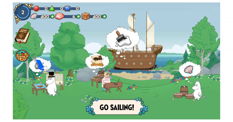 The new Moomin game, Moomin Under Sail, is underway - Moomin