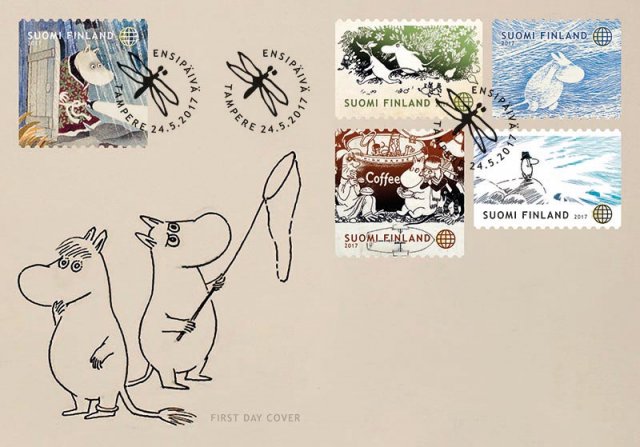 The history of Moomin stamps in Finland