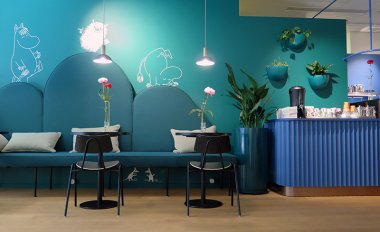 Child friendly design café - Mumin Kaffe next to the high-end retail ...