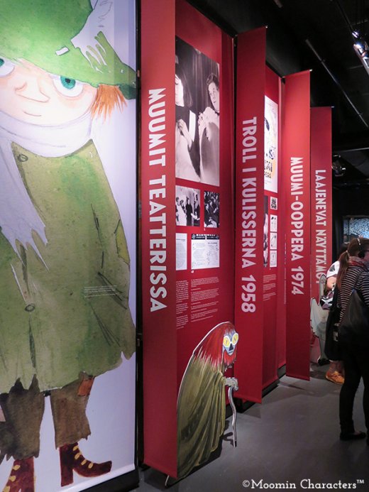 Moomins at the theatre exhibition still open in Helsinki, Finland - Moomin