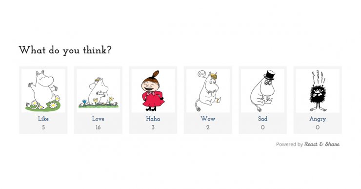 Express your feelings with Moomin reaction buttons! - Moomin