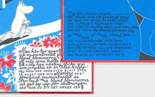 Tove Script - the Moomin font mirrors Tove Jansson's handwriting - Moomin