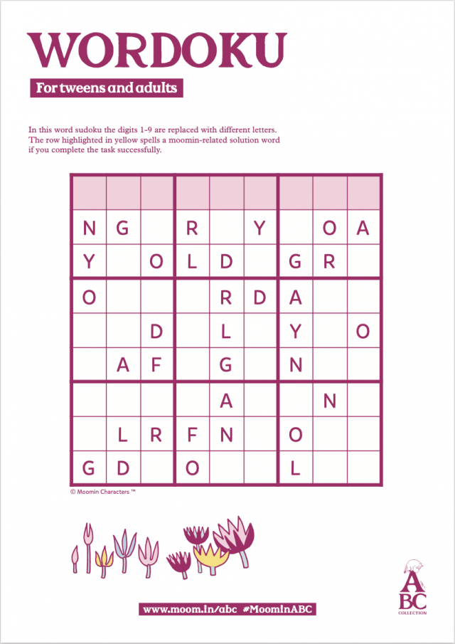 Free printable #MoominABC activity pages for Moomin fans of any age