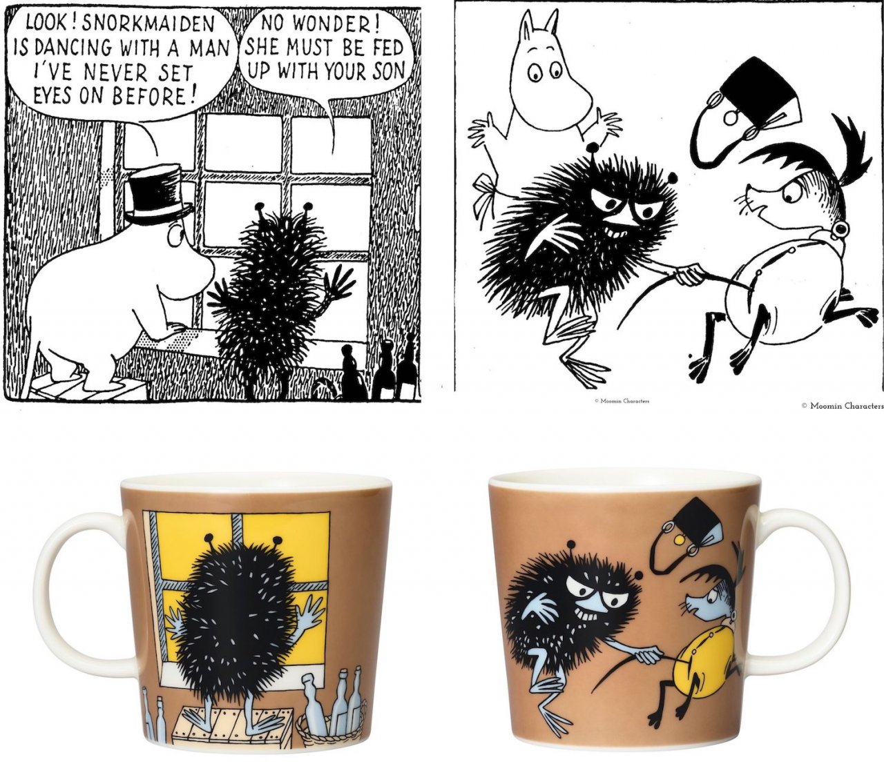 New Moomin mugs by Arabia: Little My and Stinky