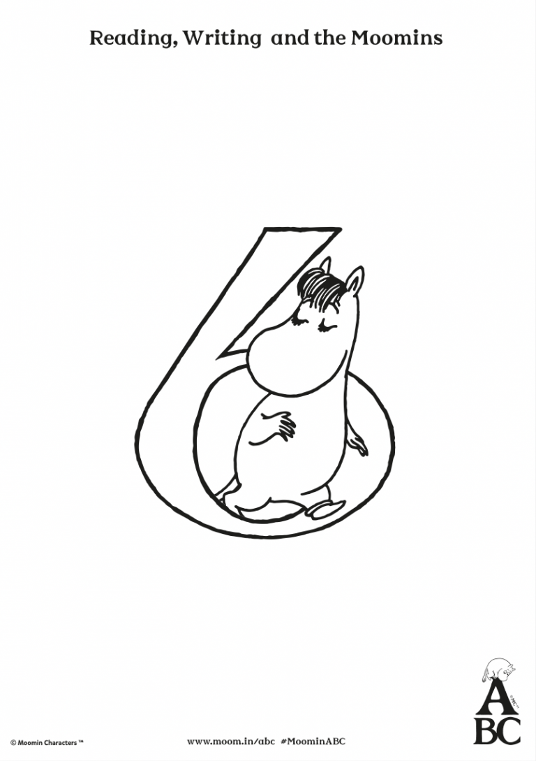 Free Moomin ABC colouring pages are here to delight