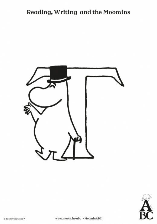 Free Moomin ABC colouring pages are here to delight