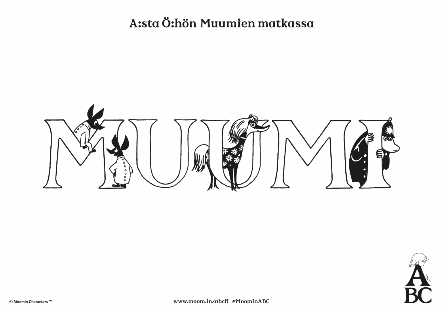 Ihania Muumi-aiheisia värityskuvia arjen ja lomien iloksi