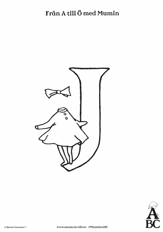 Mumin-färgläggningsblad för färggranna stunder