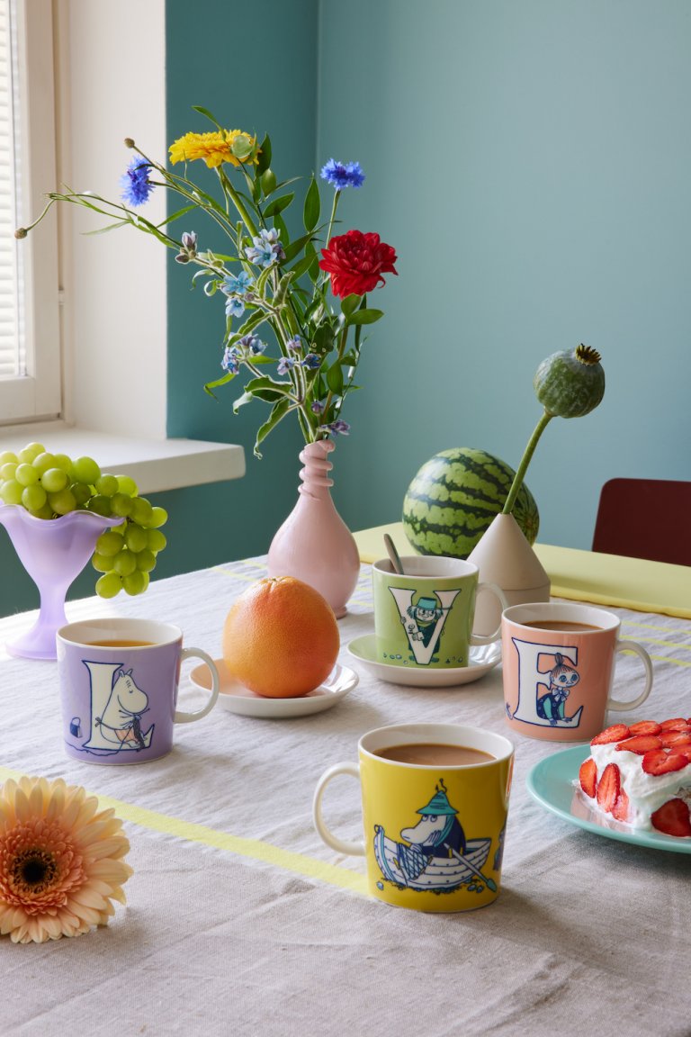 Set the table with meaningful words – Alphabet Moomin mugs