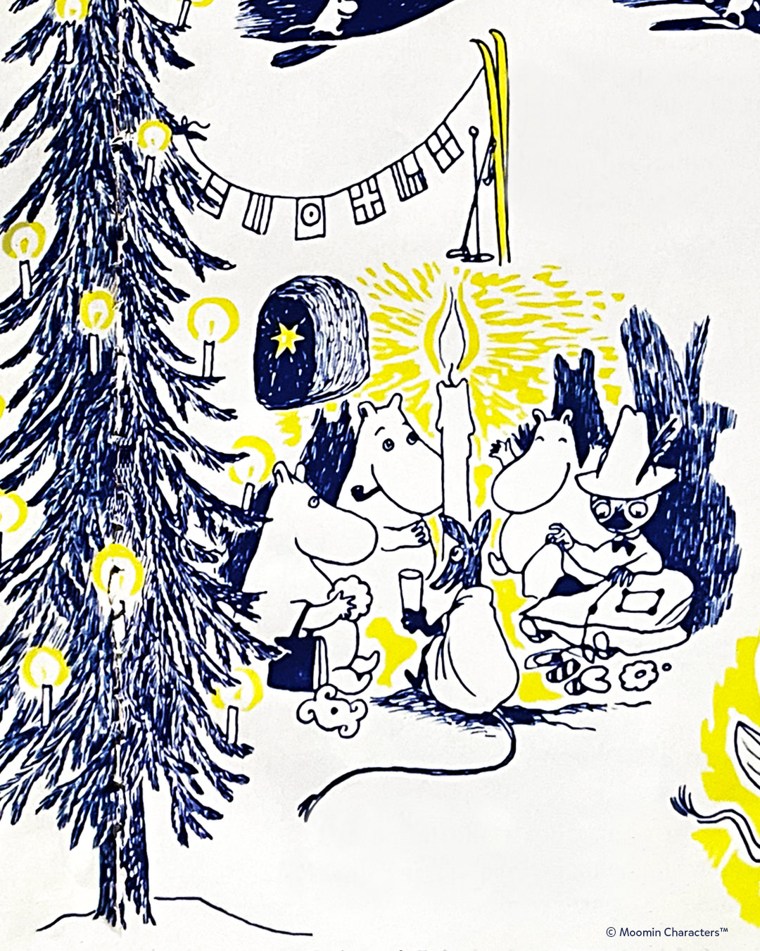 Moomintroll celebrates christmas