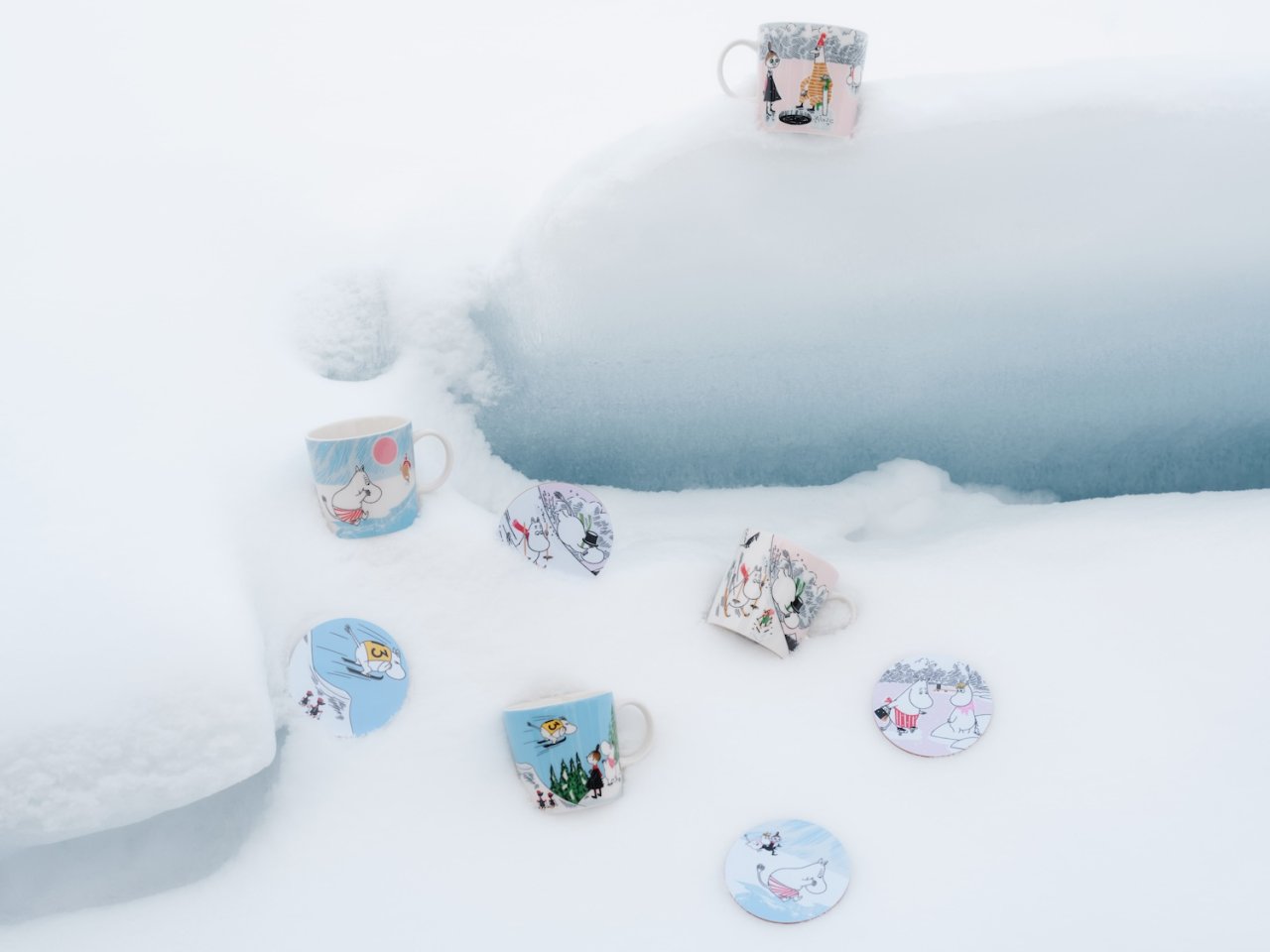 New Moomin mugs for winter 2025: Ice Dipping & Festive Moments